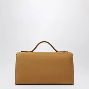 Savette Light Brown Suede Symmetry Pouch - Cream