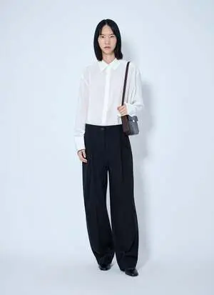TOTEME Single Pleat Cotton Trousers