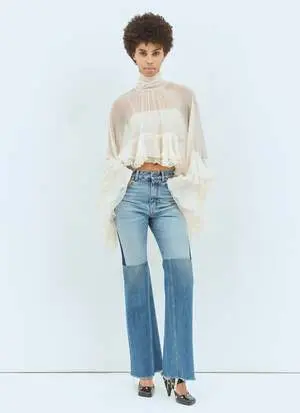 Chloé Flared Patchwork Jeans