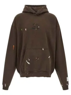 GALLERY DEPT. French Logo Painted' Hoodie - Brown