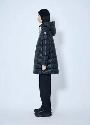 Moncler Suyenne Long Parka Jacket - Blue