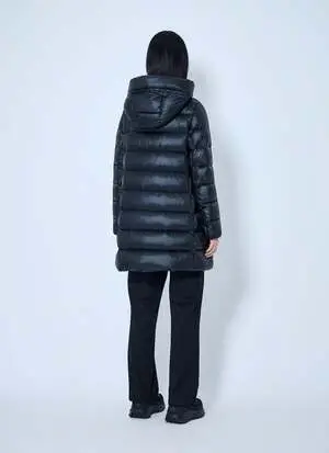 Moncler Suyenne Long Parka Jacket - Blue