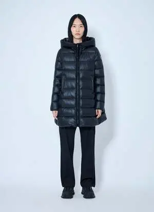Moncler Suyenne Long Parka Jacket - Blue