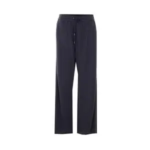 Brunello Cucinelli Wide Pants With Precious Stripe - Gray