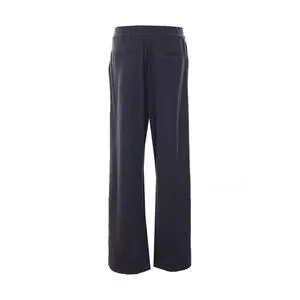 Brunello Cucinelli Wide Pants With Precious Stripe - Gray