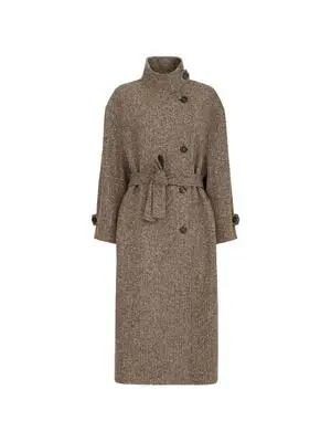 Brunello Cucinelli BRUNELLO CUCINELLI Wool Long Coat Multicolor