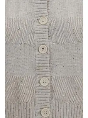 Brunello Cucinelli Long-sleeve Crewneck Cotton Sweater - Cream