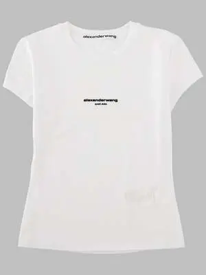Alexander Wang T-shirt Slim Fit Con Logo - White