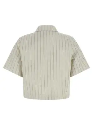 Max Mara Pinstripe Cotton Jersey Jacket - Cream