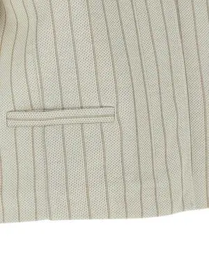 Max Mara Pinstripe Cotton Jersey Jacket - Cream