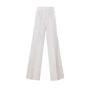 Max Mara Striped Flare Trousers - White