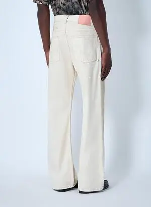 Acne Studios Paint-splatter Wide-leg Denim Jeans