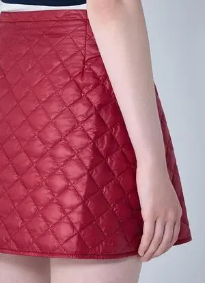 Moncler Quilted Mini Skirt - Red
