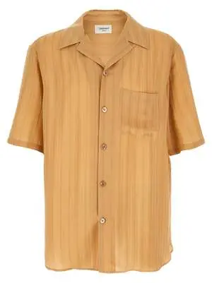 Saint Laurent Striped Silk Shirt - Cream