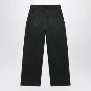 MAISON MARGIELA Double-dyed Cotton Work Trousers - Black