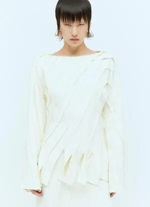 Bottega Veneta Fringe Hem Panel Top