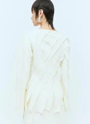 Bottega Veneta Fringe Hem Panel Top