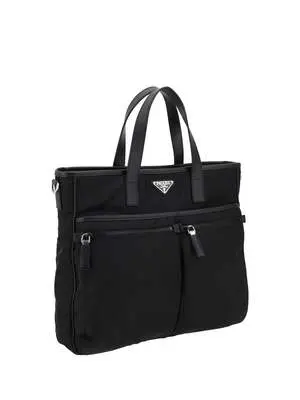 Prada Logoed Tote Bag