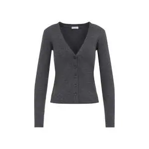 Brunello Cucinelli Lurex Cardigan - Gray