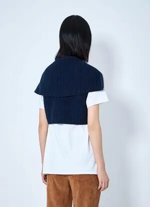 Moncler Zip-front Knit Vest - Blue