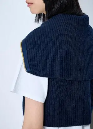 Moncler Zip-front Knit Vest - Blue