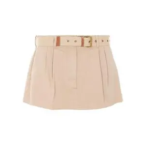 Miu Miu Old Gabardine Miniskirt - Cream