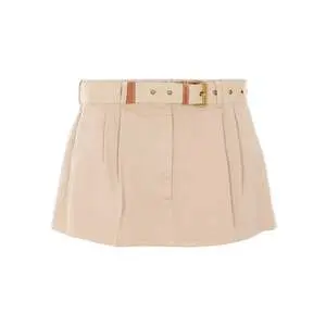 Miu Miu Gabardine Miniskirt - Cream