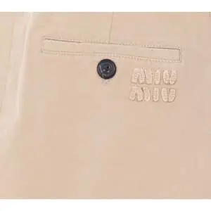 Miu Miu Gabardine Miniskirt - Cream