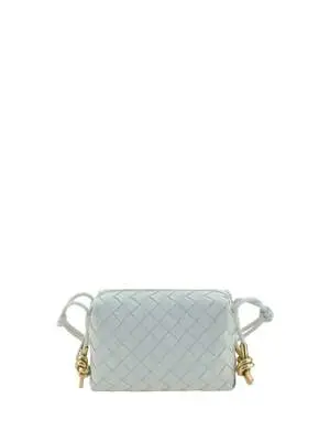 Bottega Veneta Loop Leather Shoulder Bag - White