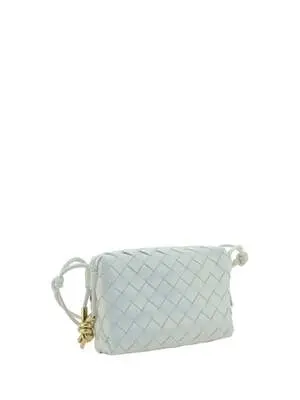 Bottega Veneta Loop Leather Shoulder Bag - White