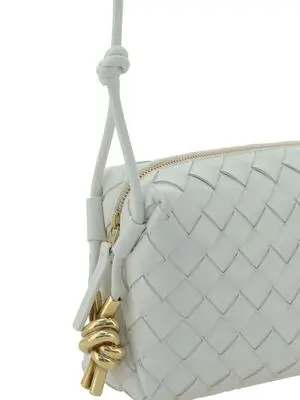 Bottega Veneta Loop Leather Shoulder Bag - White
