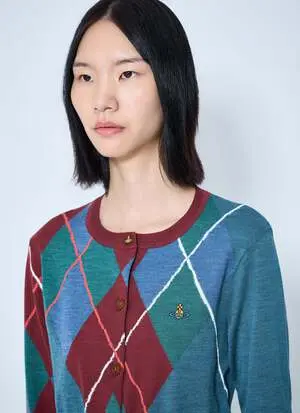 VIVIENNE WESTWOOD Argyle Cropped Cardigan