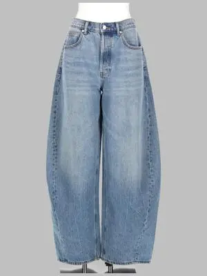 Alexander Wang Jeans Blow Up Con Logo In Strass - Blue