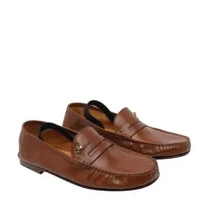 Versace Guanto Leather Loafers