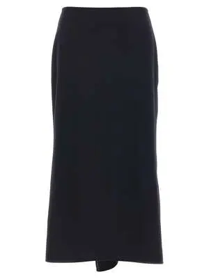 Victoria Beckham Kick Detail' Skirt - Blue