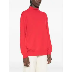 Malo High Neck Knitwear Jumper - Red