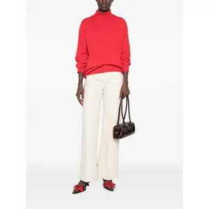 Malo High Neck Knitwear Jumper - Red