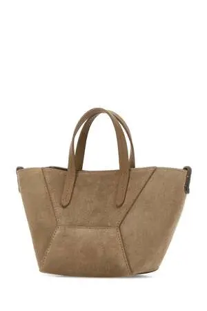 Brunello Cucinelli Biscuit Suede Handbag
