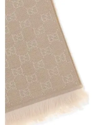 Gucci Gg Supreme Embroidered Wool Scarf