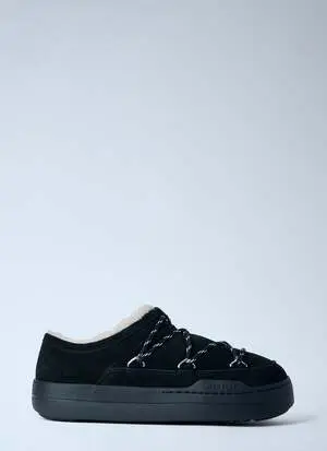 Moon Boot Maison Margiela Suede Tabi Mule Sandals - Black