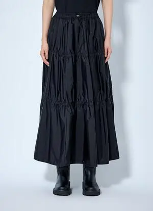 Moncler Tiered Maxi Skirt - Black