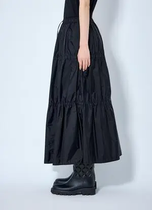 Moncler Tiered Maxi Skirt - Black