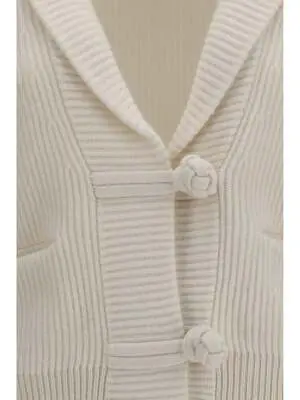 FORTE_FORTE Wool And Cashmere English Rib Cardigan