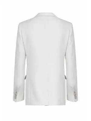 Dolce & Gabbana Beige Wool Poplin Single-breasted Blazer