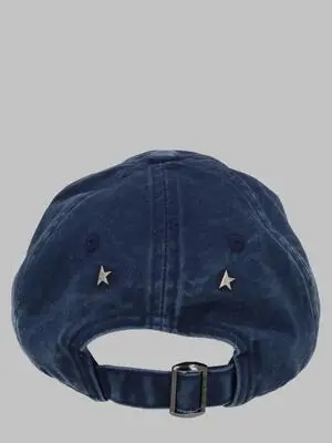 GOLDEN GOOSE Logo Patch Baseball Cap - Blue