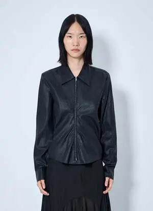 Our Legacy Slim Zip Shirt - Black