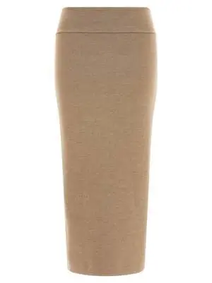 Jacquemus La Jupe Maille Doppio Midi Skirt - Cream