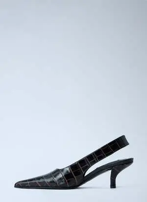 TOTEME Classic Croco-embossed Slingbacks