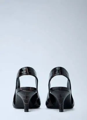 TOTEME Classic Croco-embossed Slingbacks