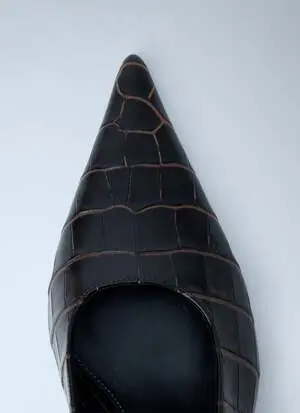 TOTEME Classic Croco-embossed Slingbacks